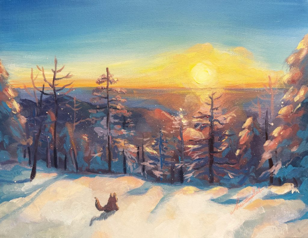 山頂からの眺め View from the Summit – Artbar Tokyo – Paint and Wine Art Studio ...