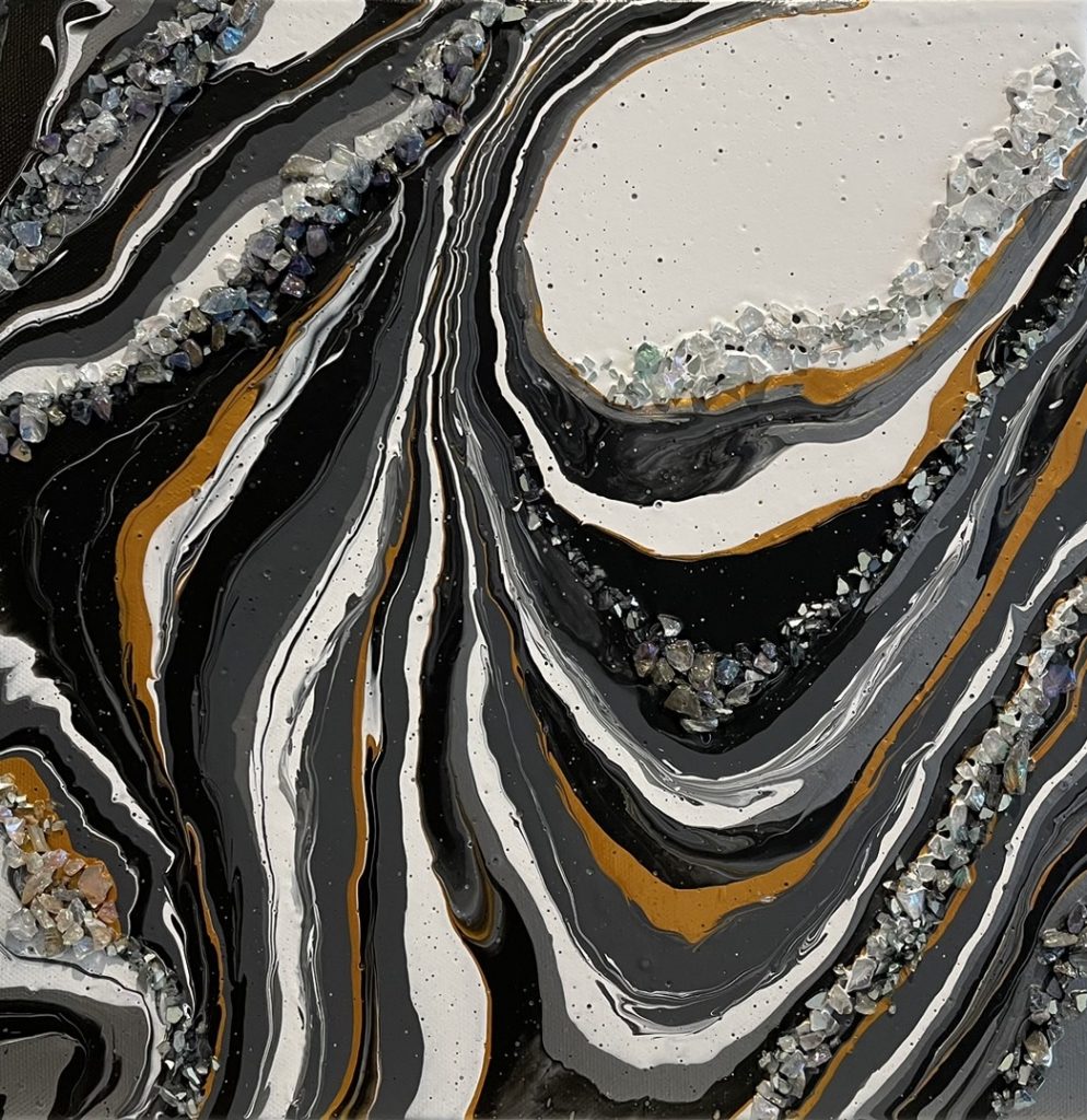 クリスタルジオード たらし込みアート GEODE Paint Pouring Fluid Art – Artbar Tokyo – Paint ...