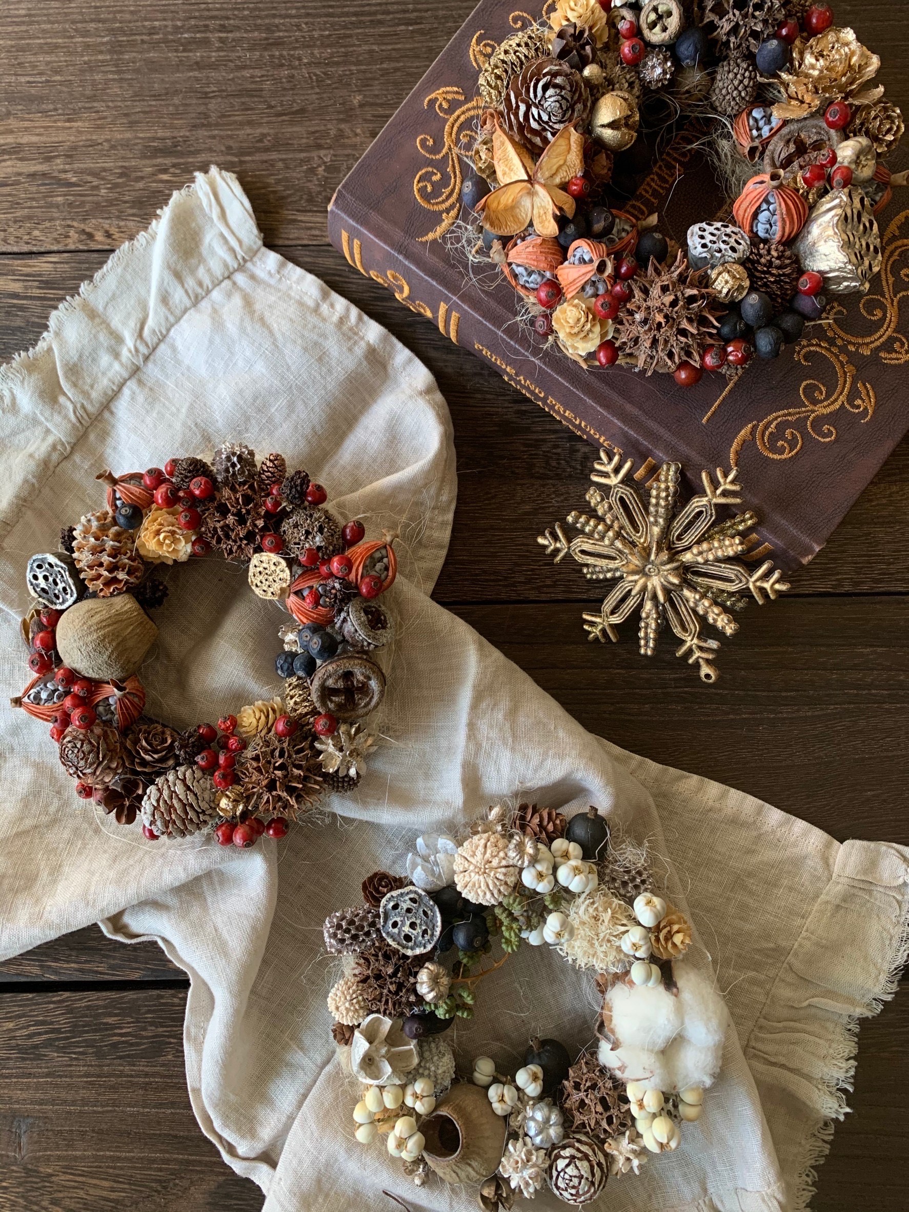 Craft Morning 木の実のリース Autumn Wreath – Artbar Tokyo – Paint and Wine Art ...