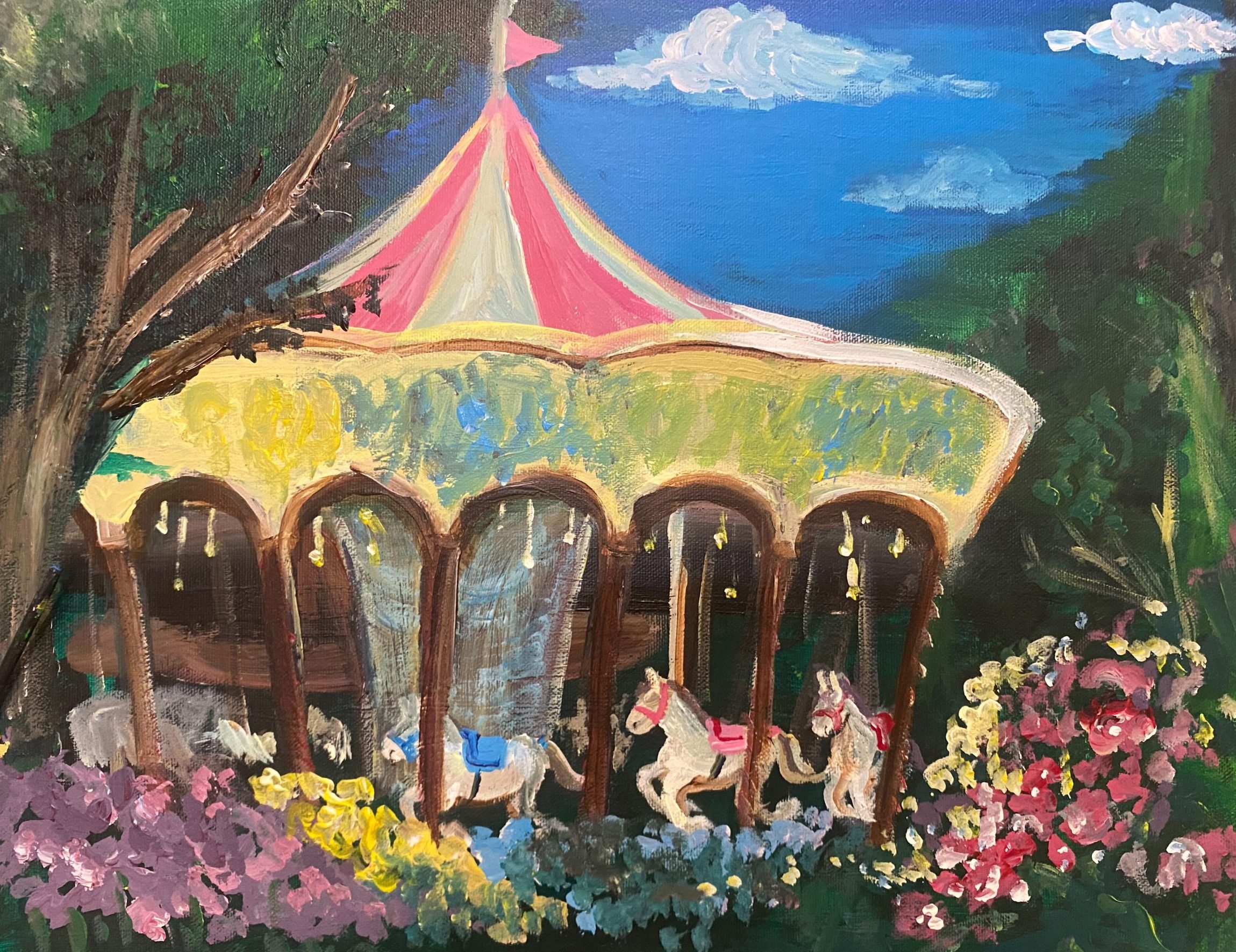 カルーセル Carousel in the Park – Artbar Tokyo – Paint and Wine Art Studio ...