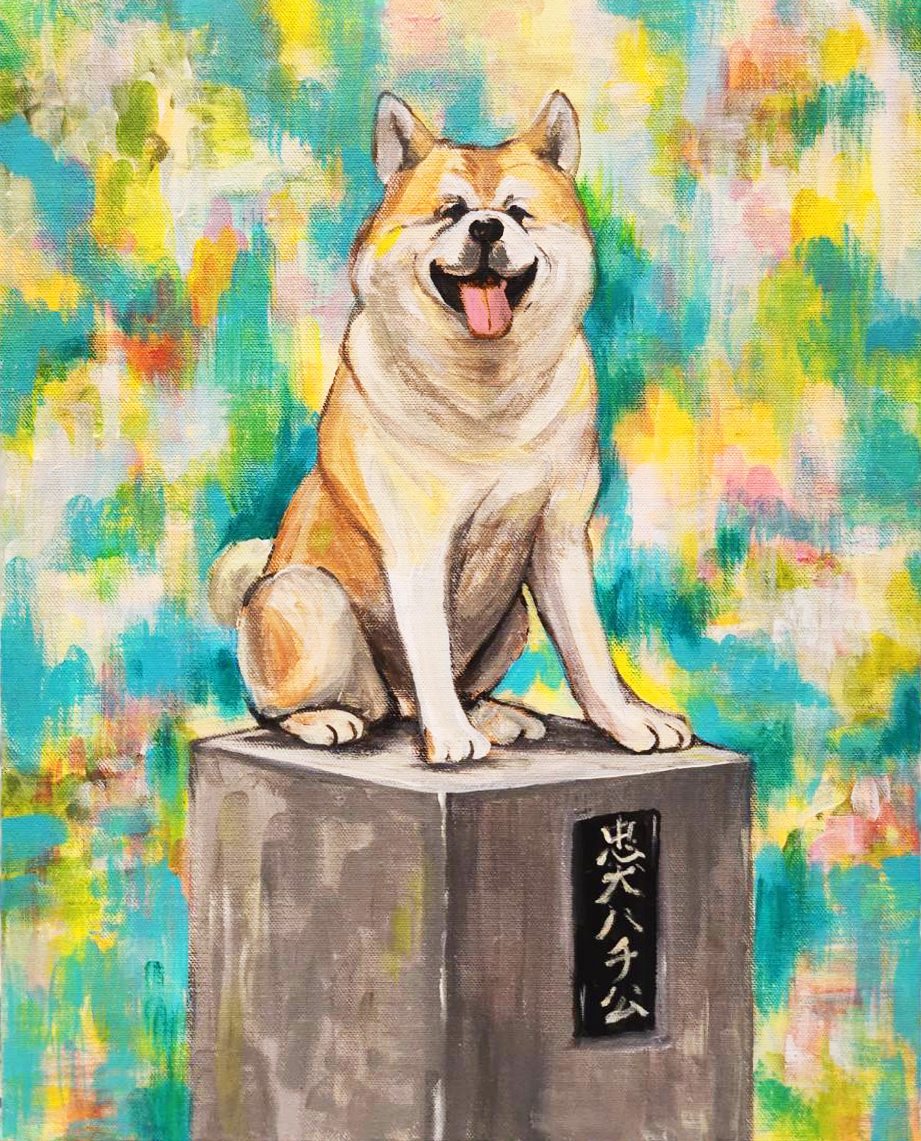 SHIBUYA SCRAMBLE SQUARE【ハチ公スタイルのペット/Paint your Pet HACHIKO style ...
