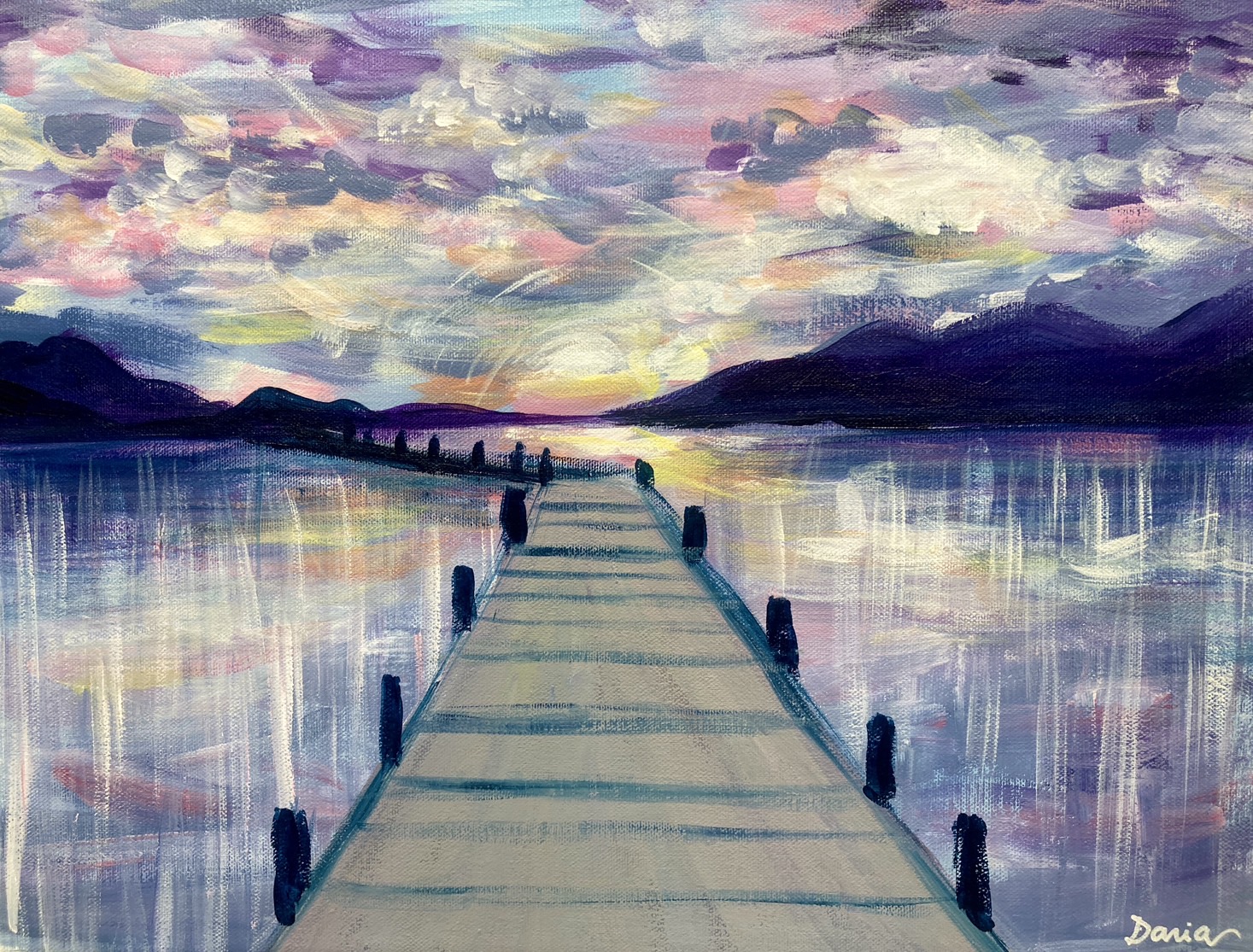 ミラーレイク Mirror Lake – Artbar Tokyo – Paint and Wine Art Studio: Let Your ...