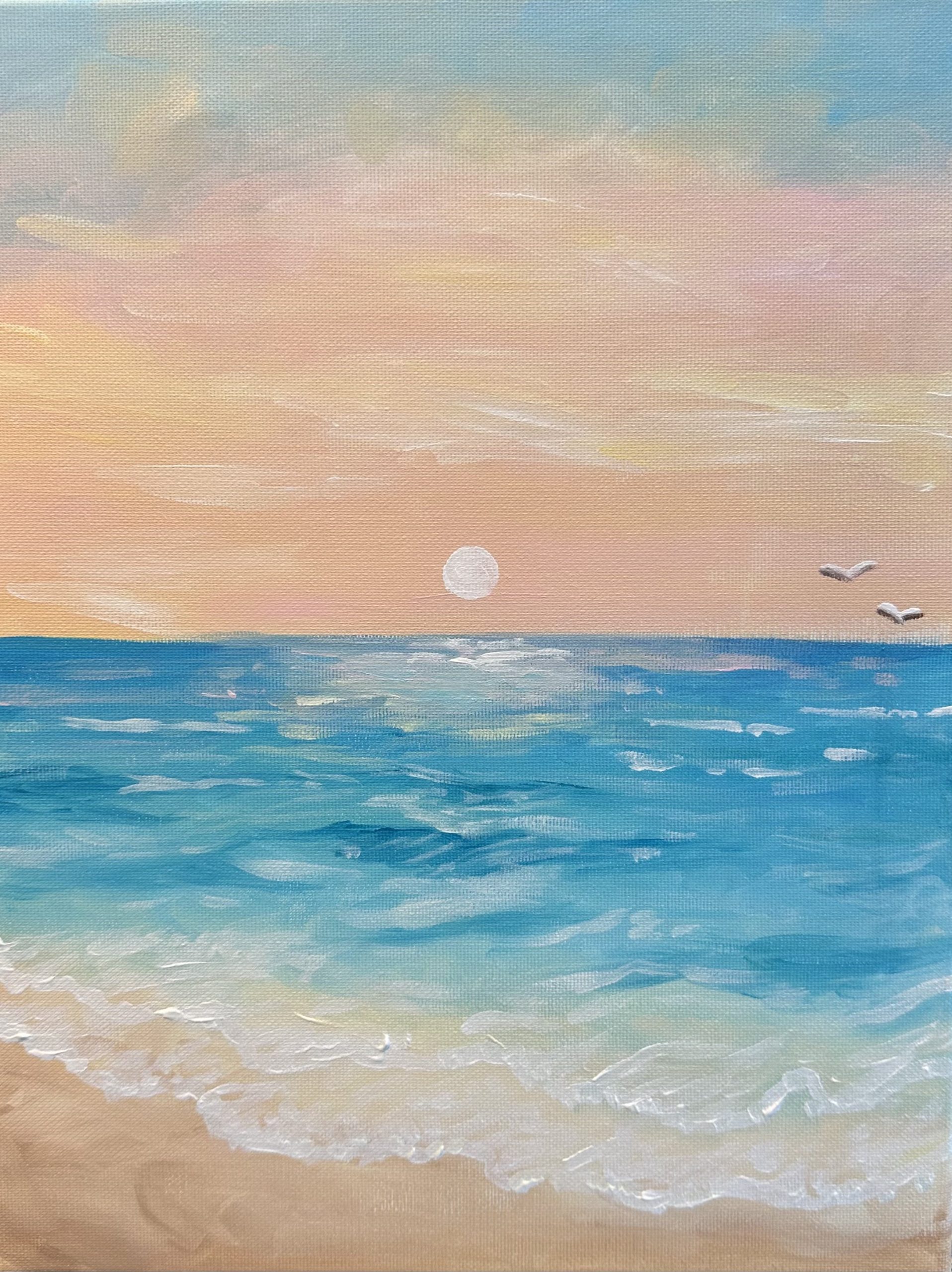 ピーチ ビーチ Peach Beach – Artbar Tokyo – Paint and Wine Art Studio: Let ...