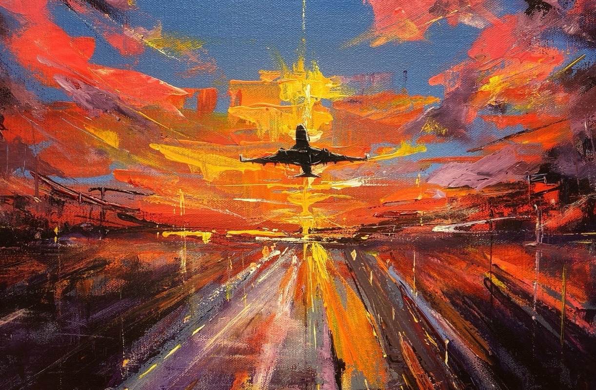 飛翔する美しい空 Beautiful Skies in Flight – Artbar Tokyo – Paint and Wine Art ...